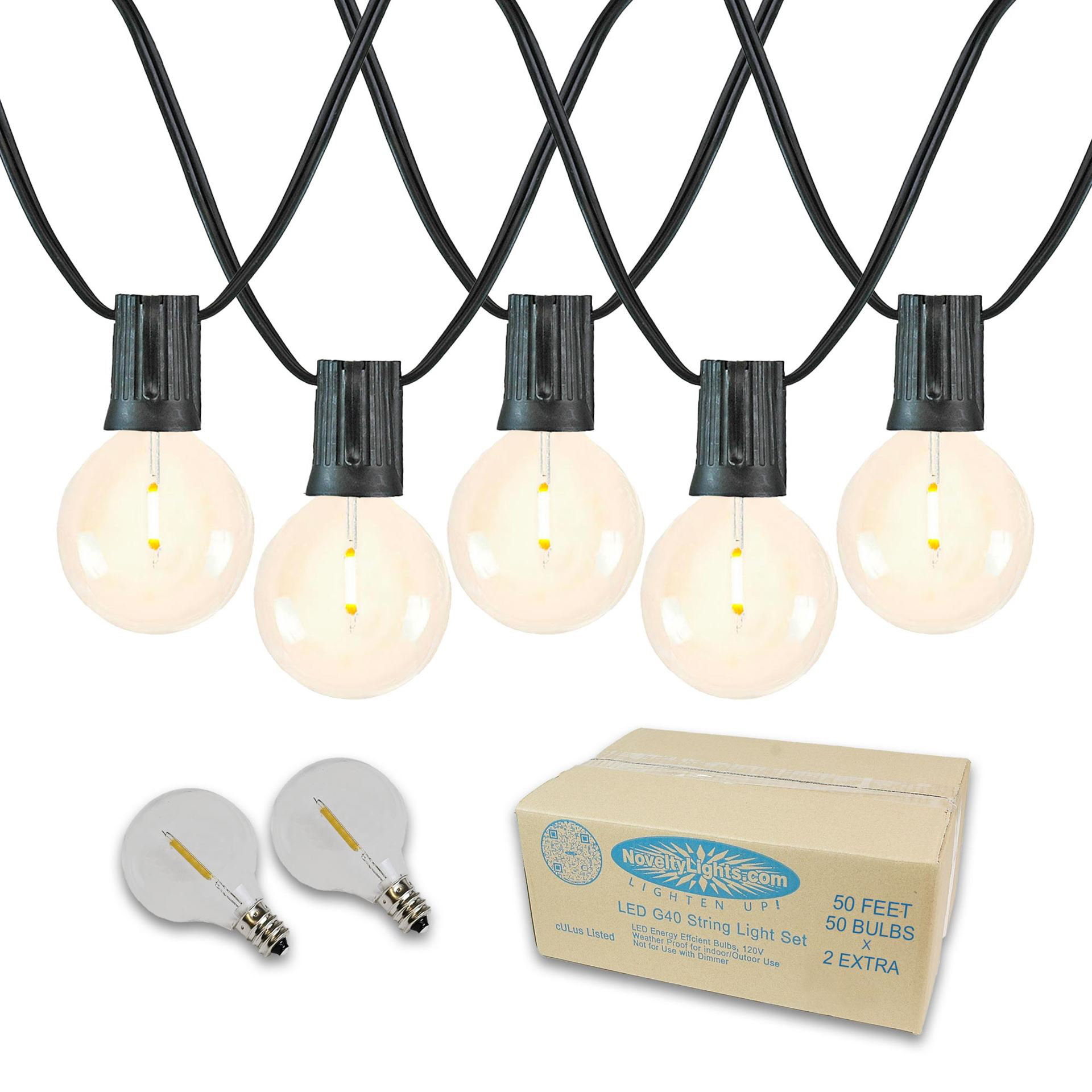 Arlmont & Co. Doyne 50'' Outdoor LED 50 - Bulb Globe String Light (End ...