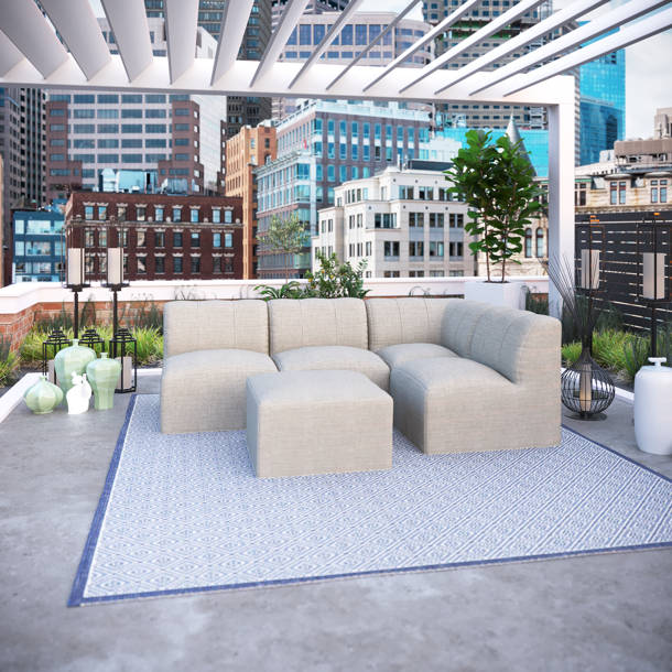 Joss & Main Praia 124'' Outdoor Patio Sectional | Wayfair