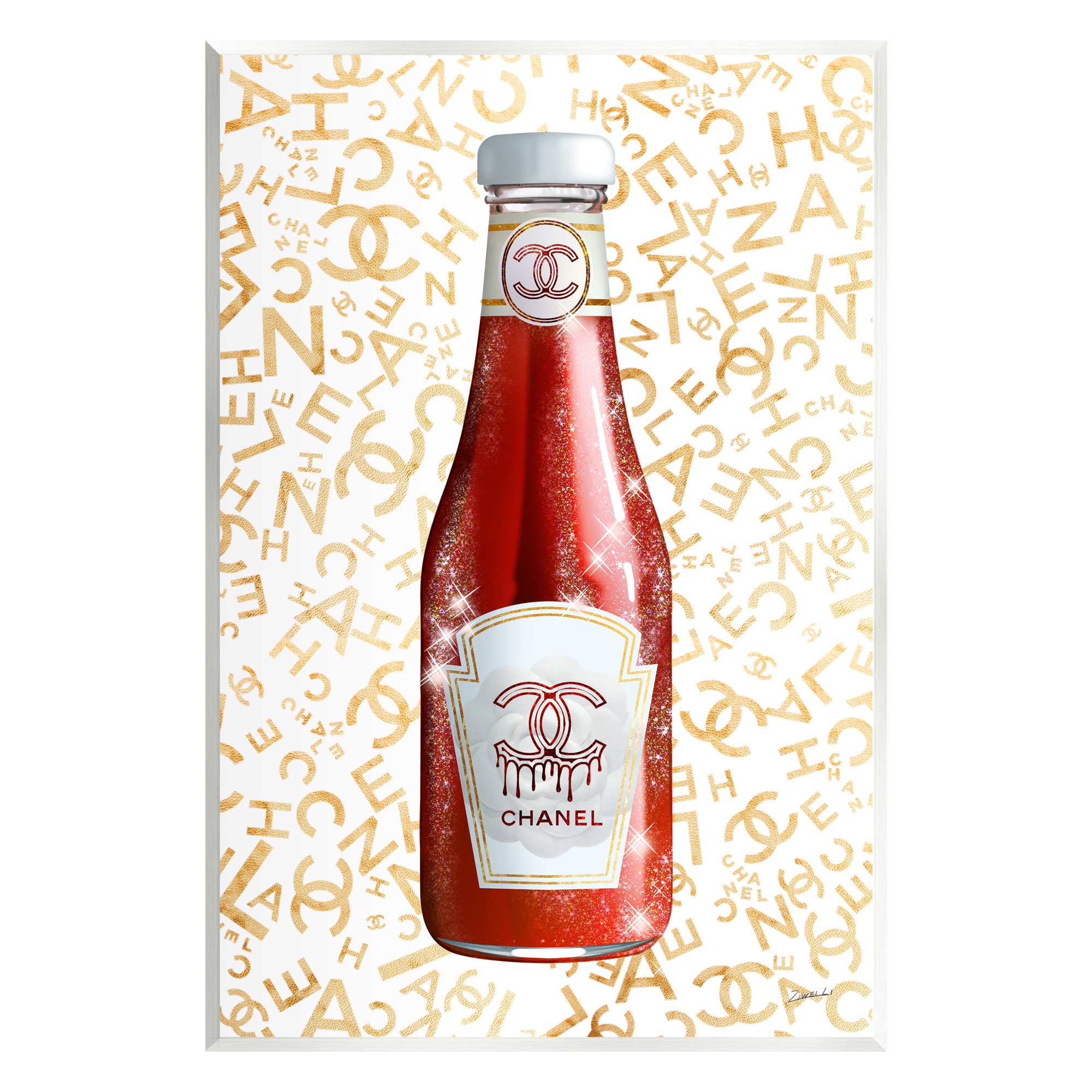 Stupell Industries Trendy Diner Ketchup Condiment Luxury Fashion ...