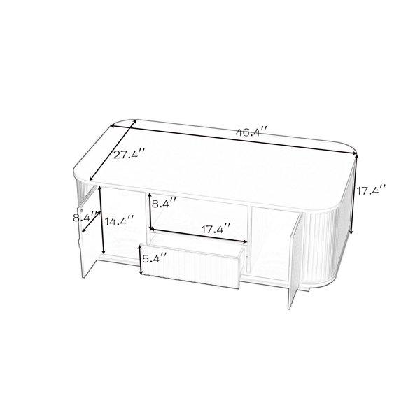 Latitude Run® Coffee Table with Drawers and Storage Compartments | Wayfair