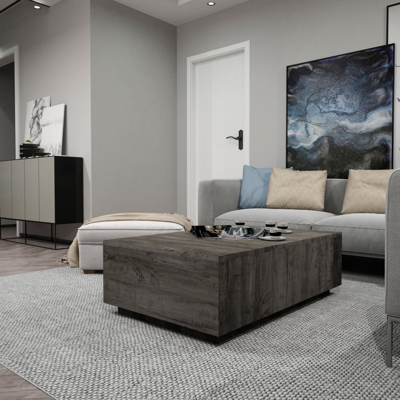 Loon Peak® Inniss Premium Rustic Solid Wood Coffee Table | Wayfair