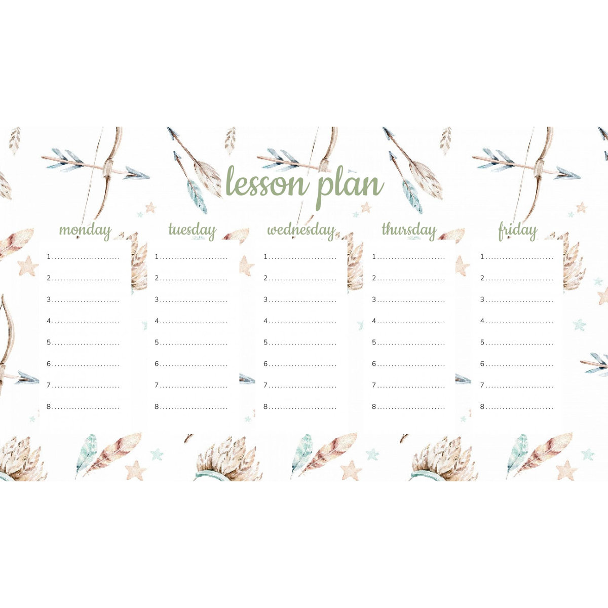 Wallvy Magnetic Lesson Plan Boho Arch | Wayfair.co.uk