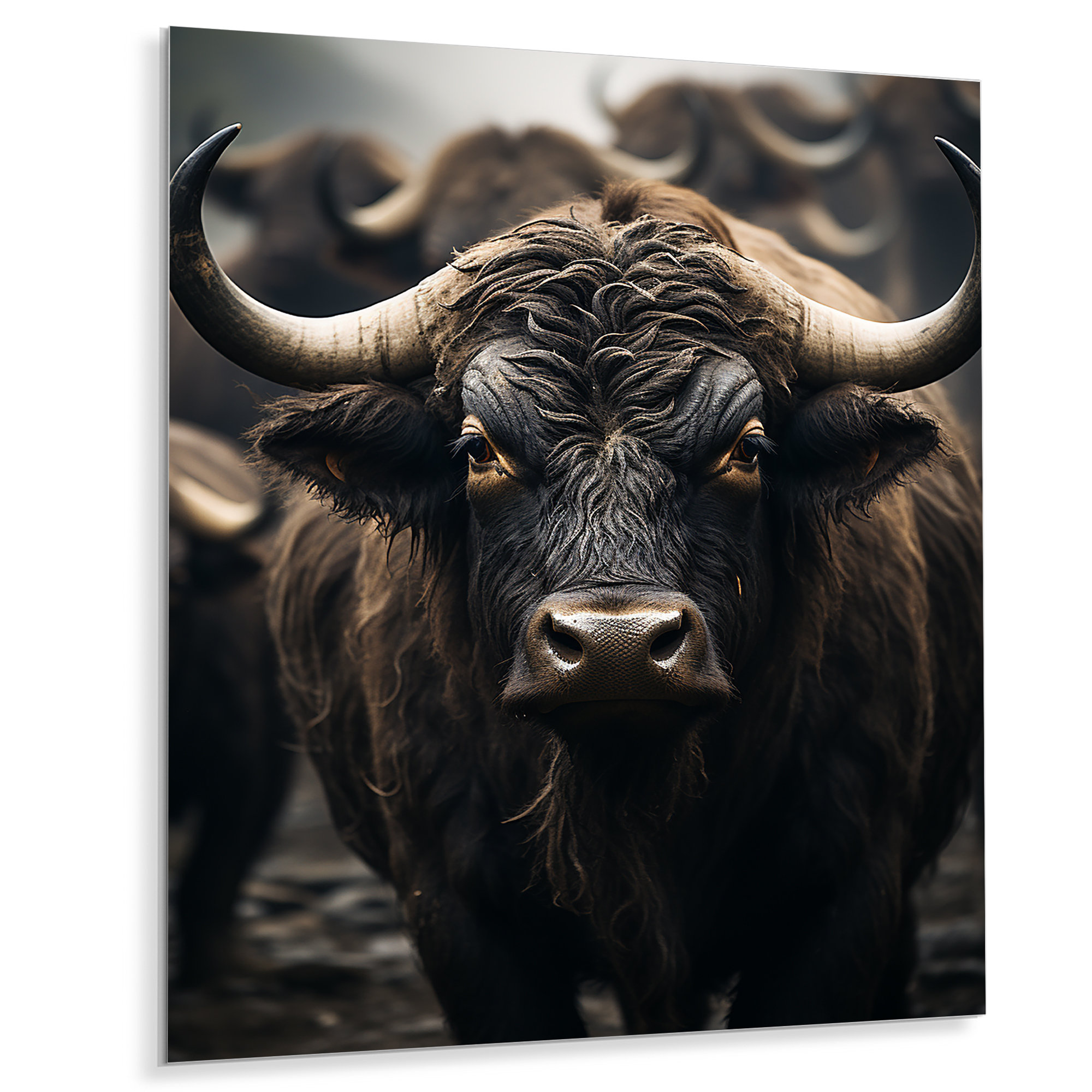 Gracie Oaks Brown Buffalo Whispers Of The - Animals Bison Metal Wall ...