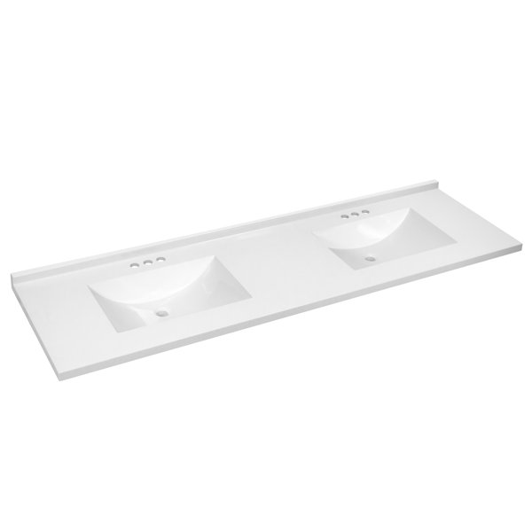 Design House 73 Inch Camilla II Modern Vanity Top Double Sink with ...