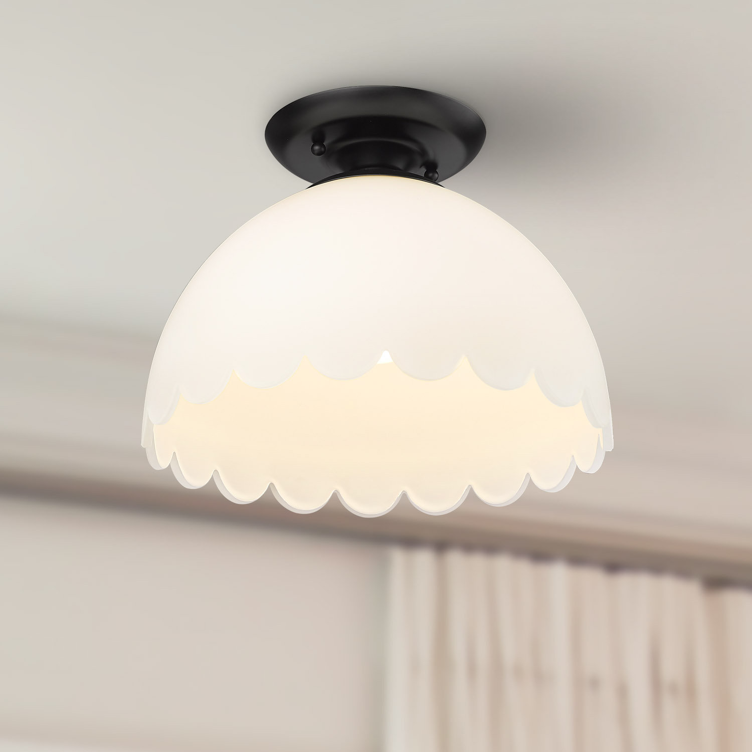 Birch Lane™ Filomela Glass Semi Flush Mount & Reviews - Wayfair Canada