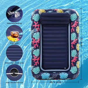 Utibia Large Pool Lounger Floats - Inflatable Pool Chair Floating for ...