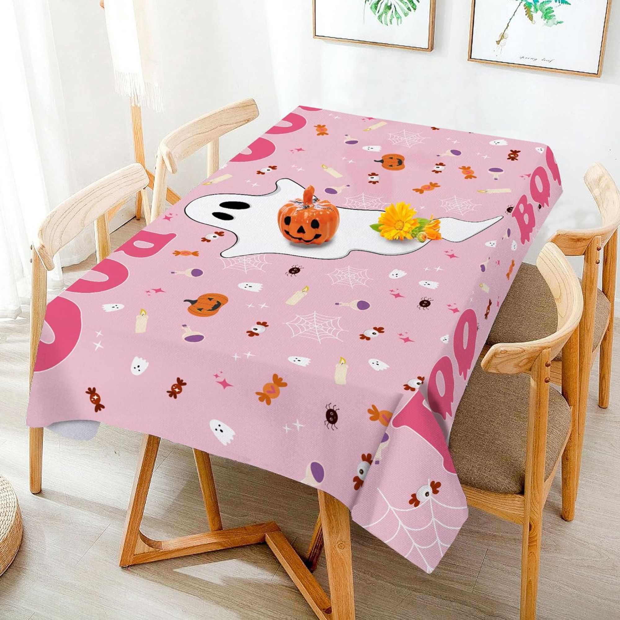ToccoLeggero Halloween Tablecloth 60X84 Inches Rectangle, Halloween ...