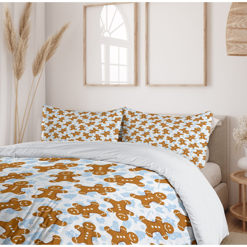 Ambesonne Gingerbread Man Duvet Cover Set | Wayfair