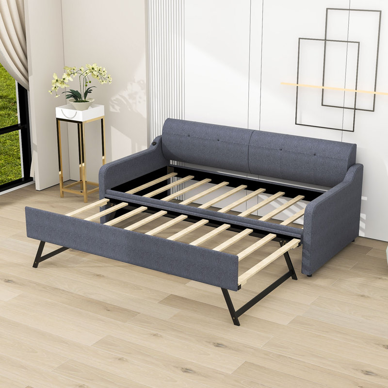 Winston Porter Jamorion Upholstered Daybed with Trundle | Wayfair