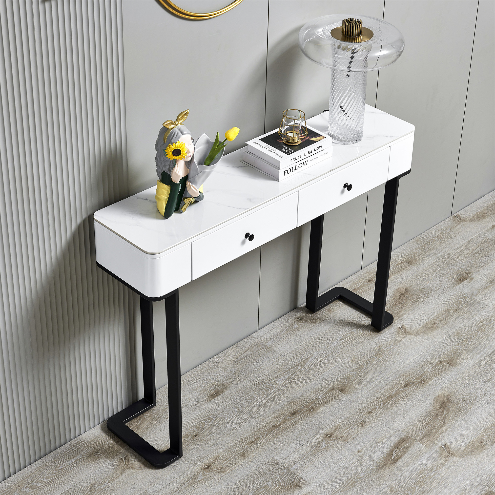 Brayden Studio 47.2"Modern Console Table With Storing Space,Exquisite ...