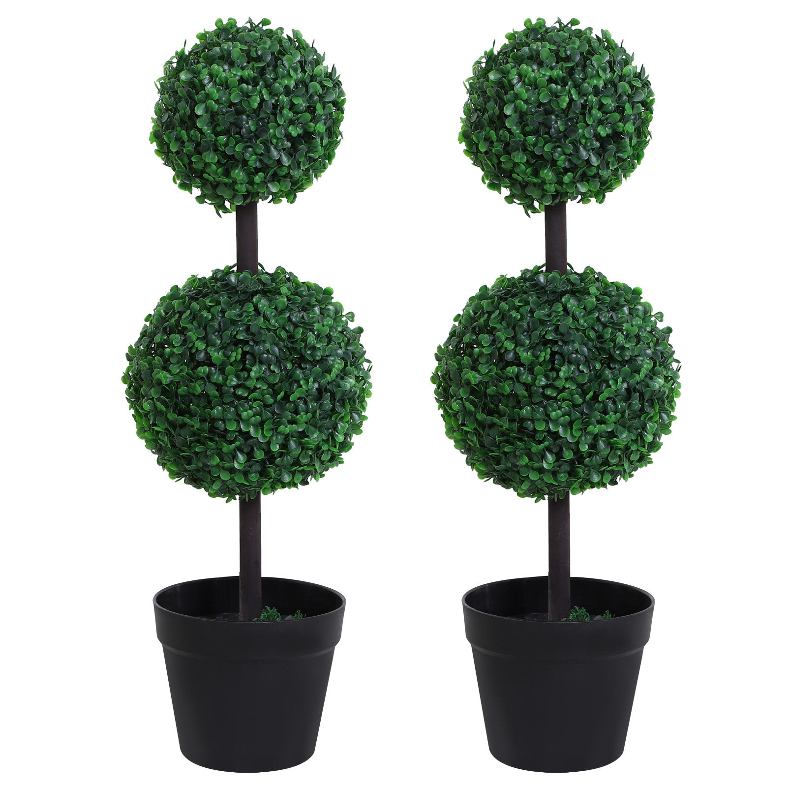 Primrue 2 Ball Topiary Tree for Home Office, Living Room Decor | Wayfair