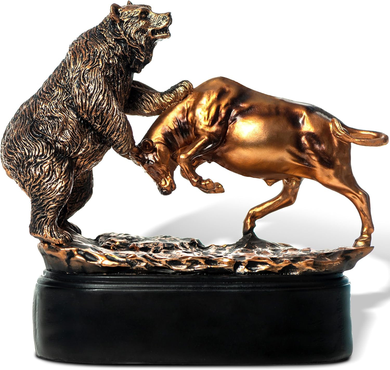 Red Barrel Studio Bull And Bear Statue, Wall Street Bull Statue, Stock ...