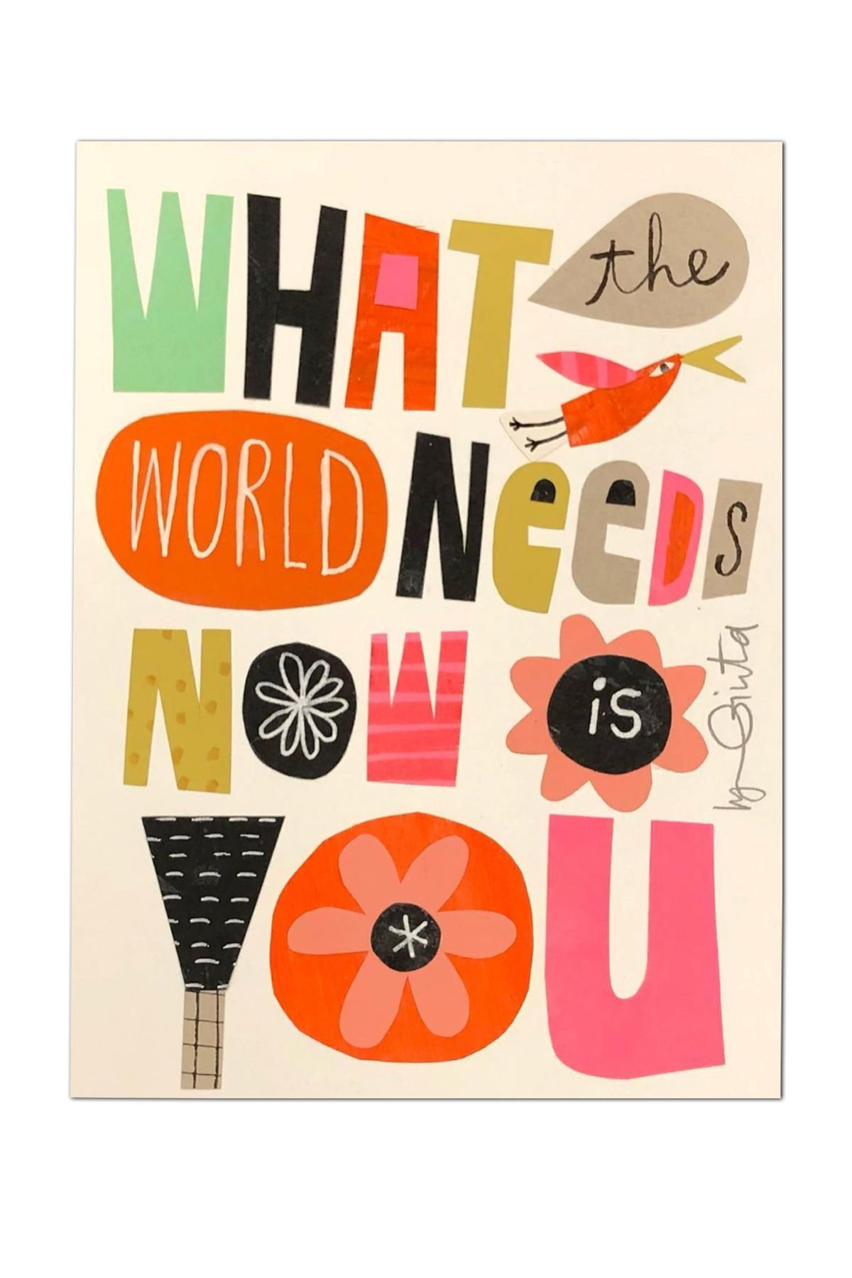 Red Barrel Studio® "What The World" Colorful and Text Woven Base Rug ...