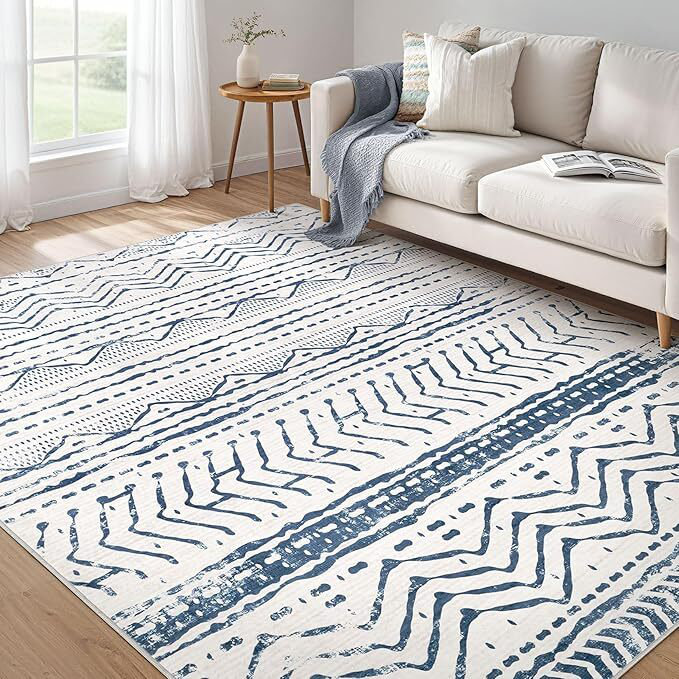 Union Rustic Area Rug Living Room Rugs: 5x7 Washable Stain Resistant ...