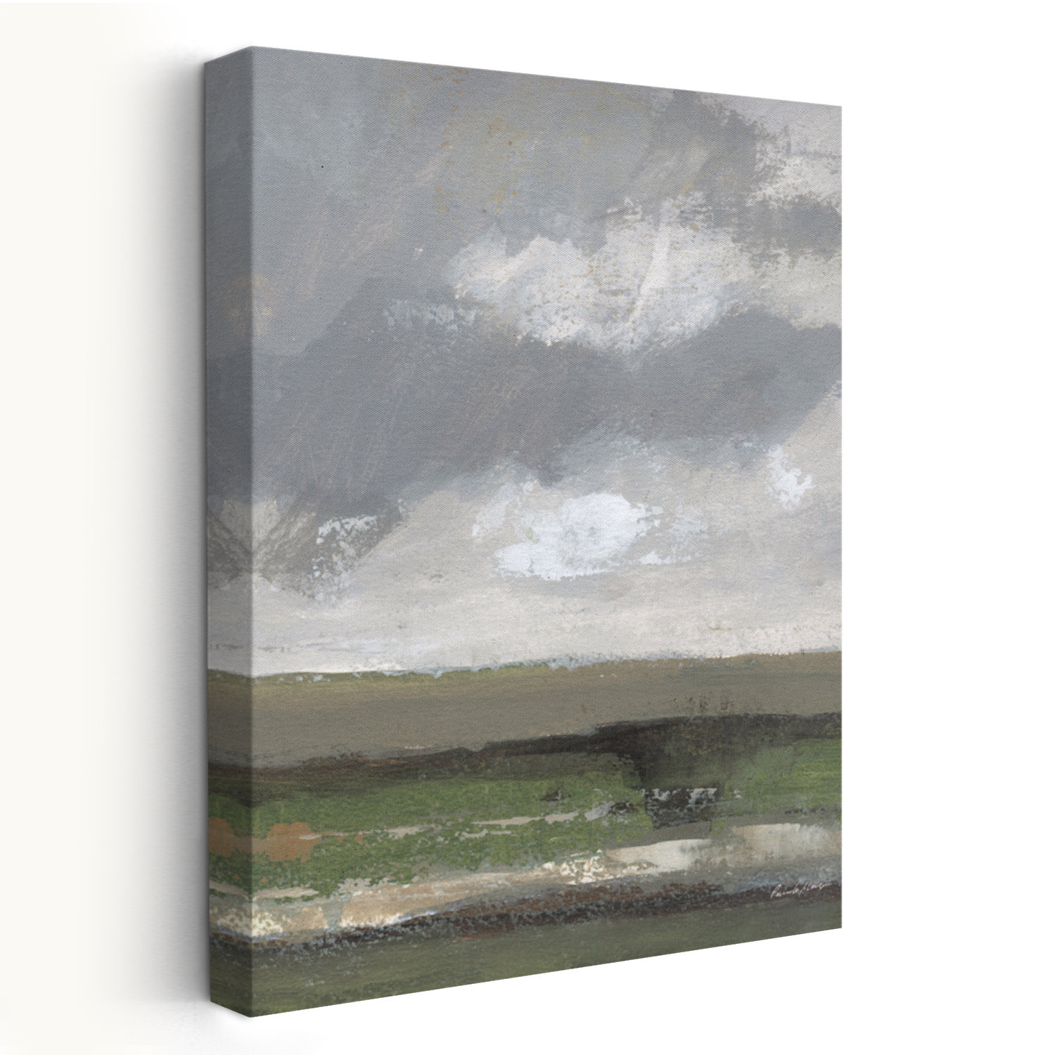 Latitude Run® Fresh Air - Abstract Black Field Gray | Wayfair