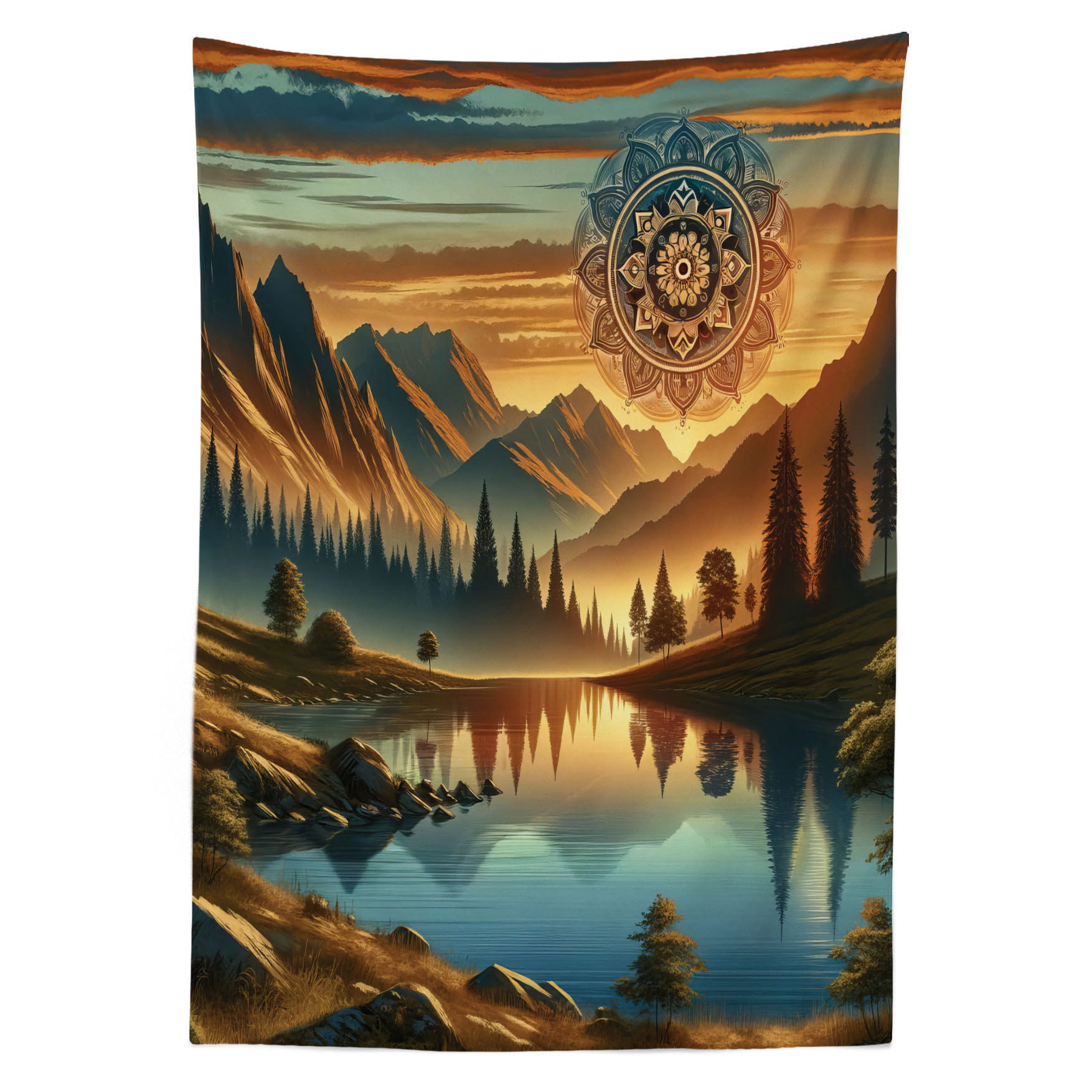 Latitude Run® Mukula Rectangle Mountain Polyester Tablecloth | Wayfair