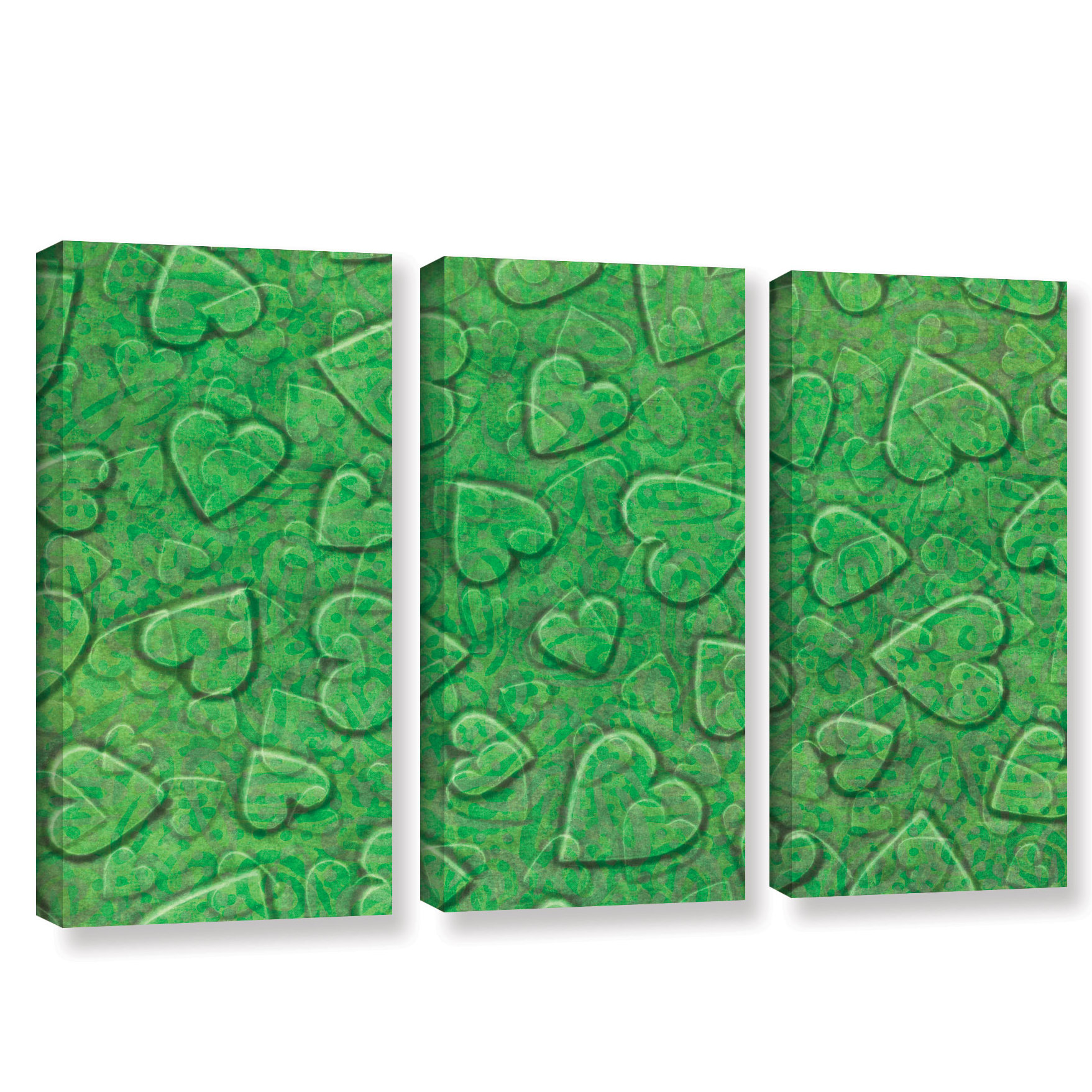 Isabelle & Max™ Lenny Large Heart Mixed Pattern - 3 Piece Graphic Art ...