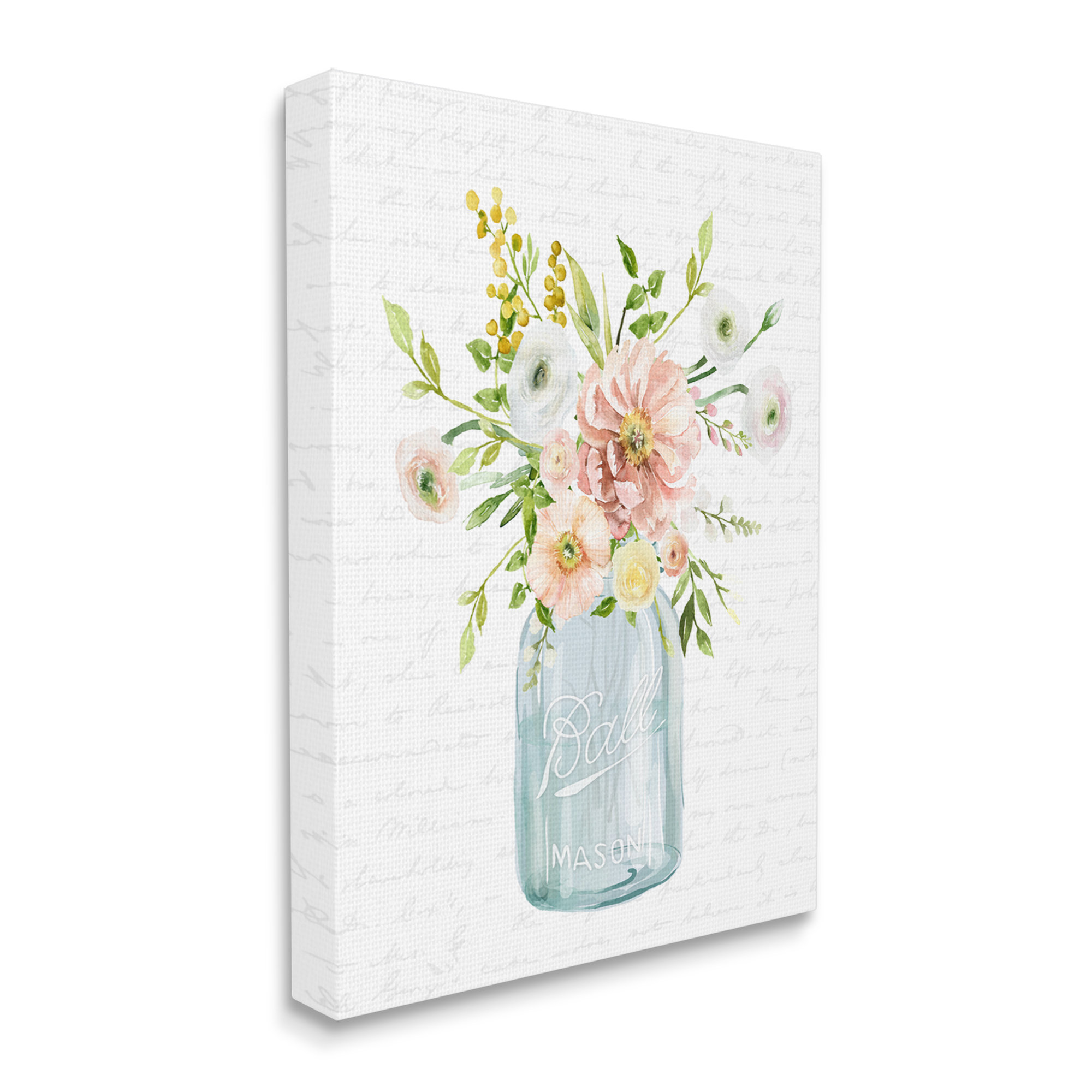 Stupell Industries Varied Flower Blossoms Botanical Leaves Patterned ...