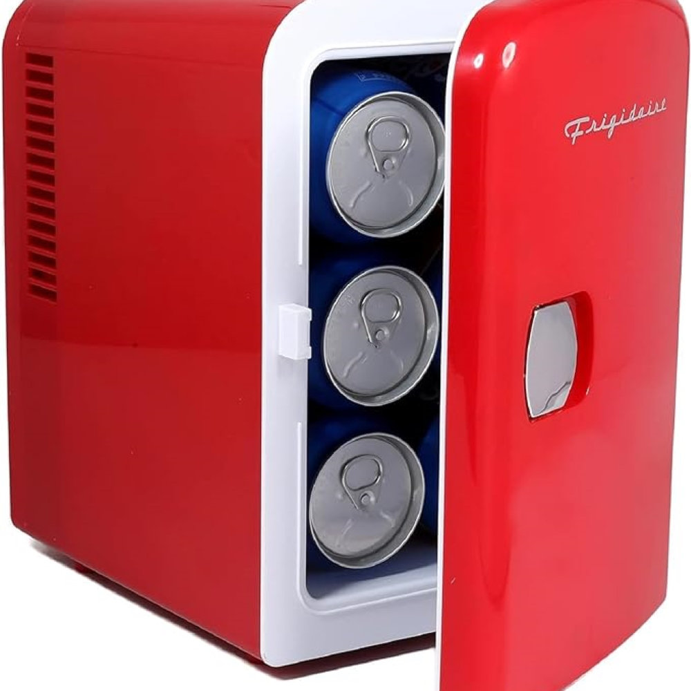 Frigidaire Retro Mini Fridge Cooler, Holds Up to 9 Cans, Portable ...