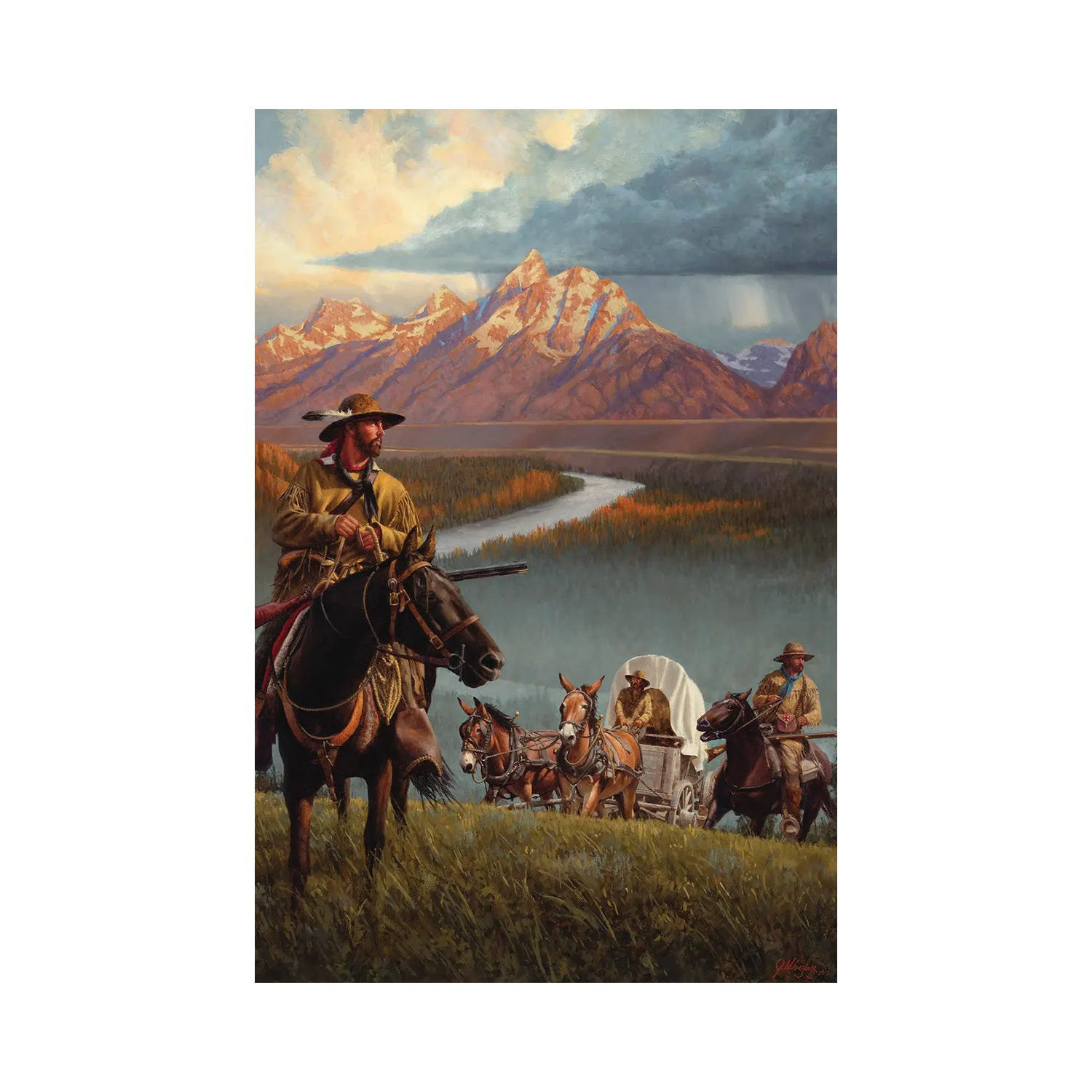 Natur Pur Brigade Of The Mountain Men by Joe Velazquez - Wrapped Canvas ...