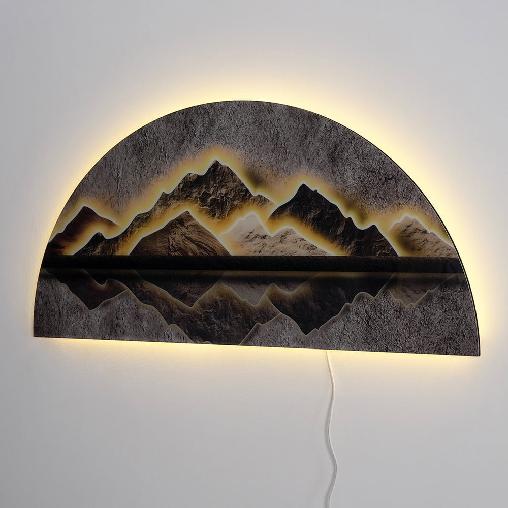 Orren Ellis 49.2" Modern Abstract LED Lighting Wall Decorative Painting ...