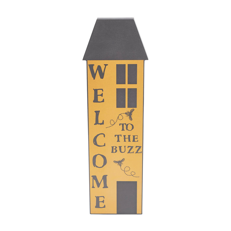 VHC Brands Buzzy Bees Welcome To The Buzz Saltbox House MDF Sign 23x7x1 ...