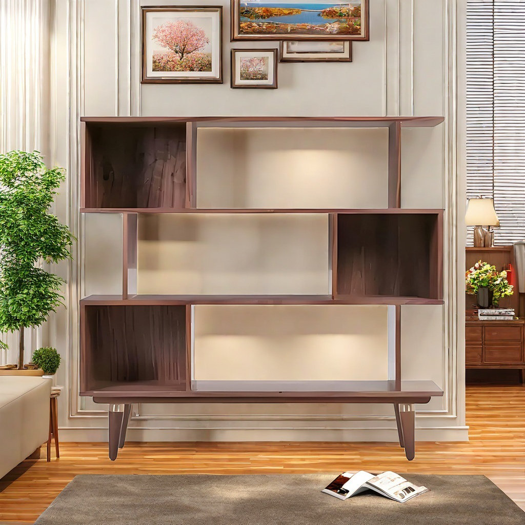 Parttlion New Chinese style solid wood bookcase | Wayfair