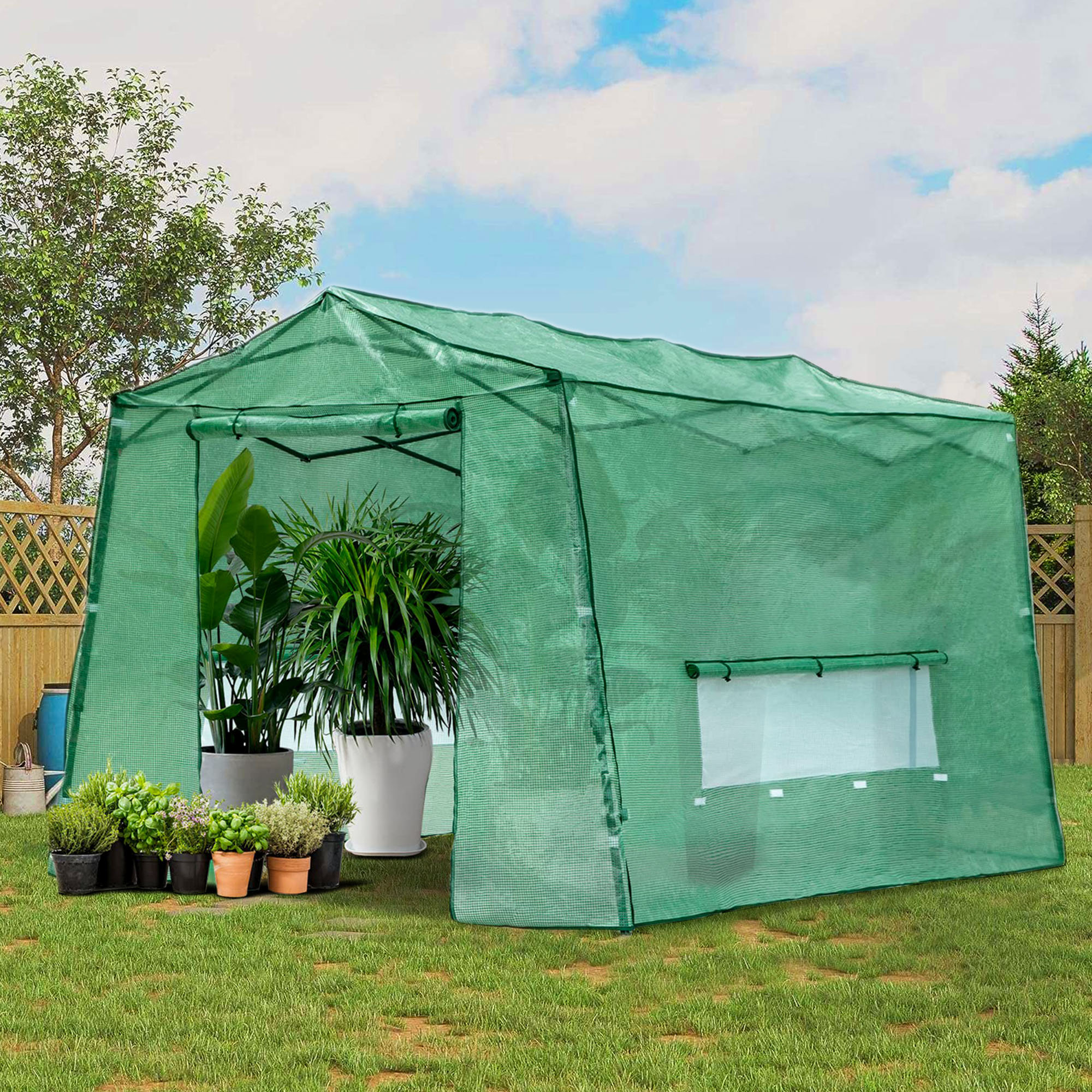 ANGUS GENE INC 134.4 In. W X 102 In. D X 88.8 In. H Greenhouse Pop-up ...