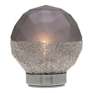 Ebern DesignsCool Grey Glass LED Light Medium | Wayfair.co.uk