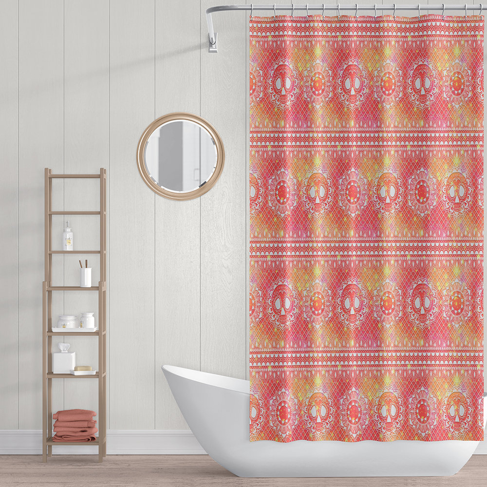Bungalow Rose Damask Single Shower Curtain | Wayfair