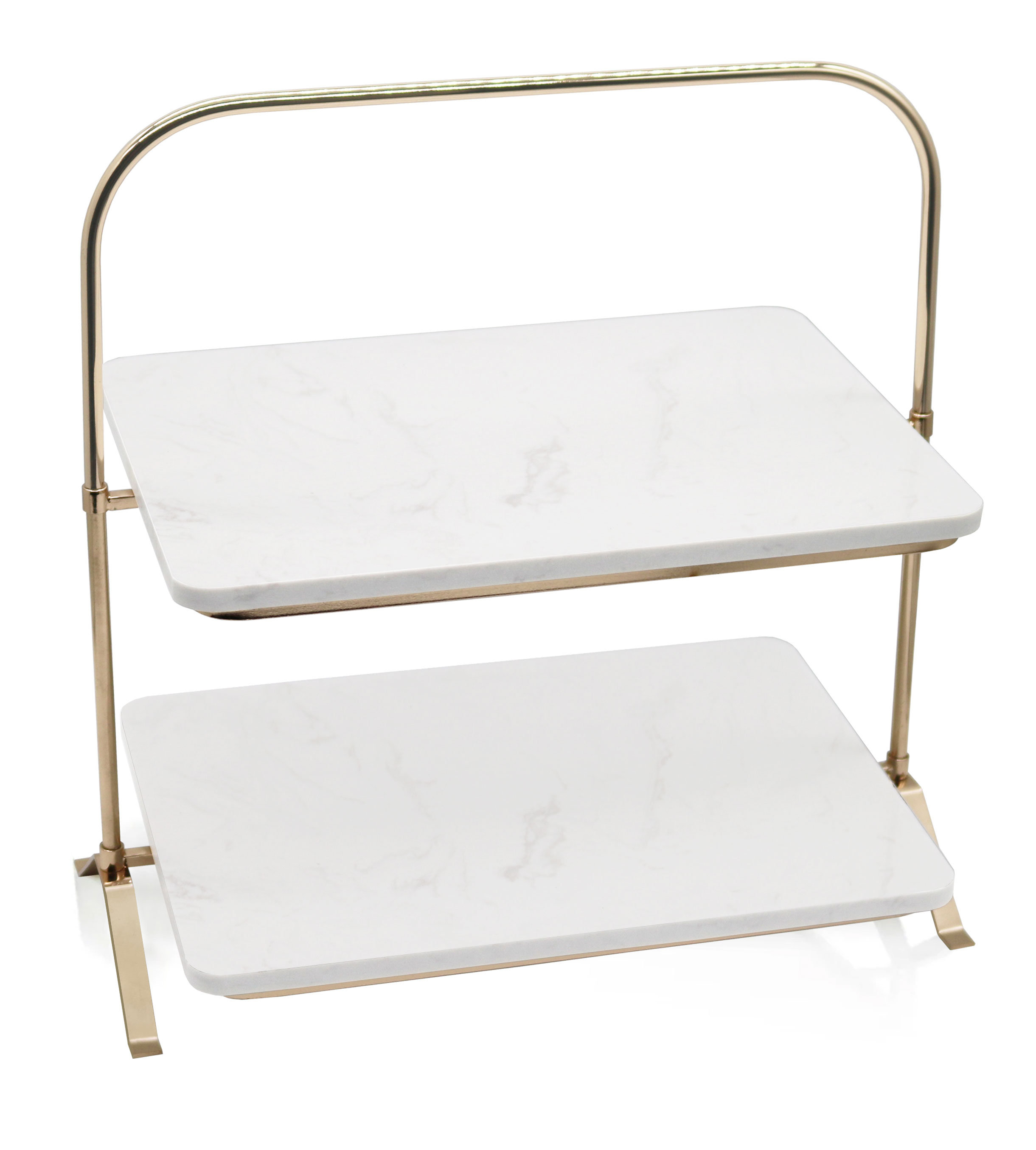 Godinger Silver Art Co Sunset Marble Two Tiered Stand & Reviews | Wayfair