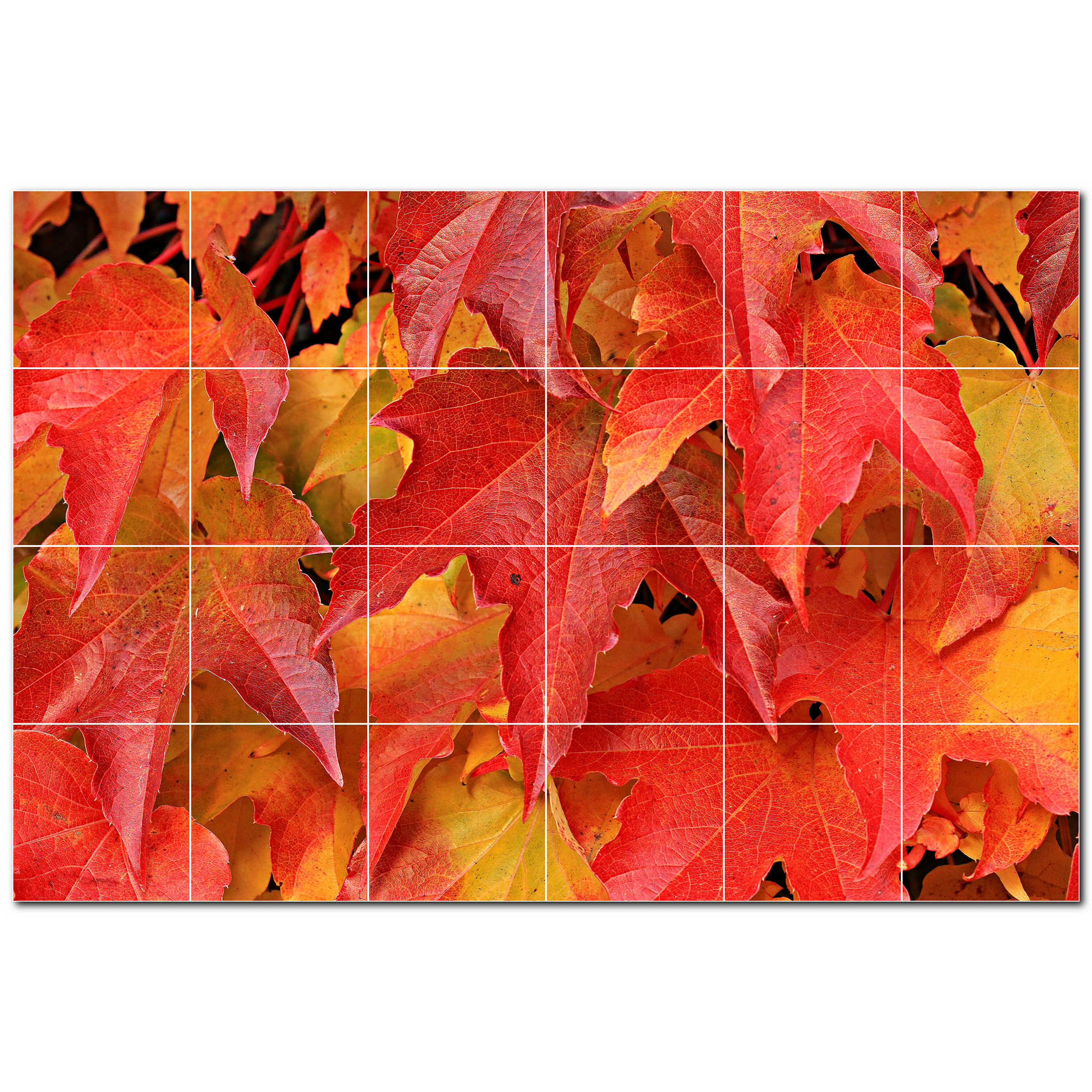 Picture-Tiles.com 72" x 48" Ceramic Autumn Photo Decorative Mural Tile ...