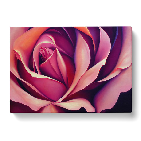 Rosdorf Park Ideal Rose Flower - Wrapped Canvas Painting | Wayfair.co.uk