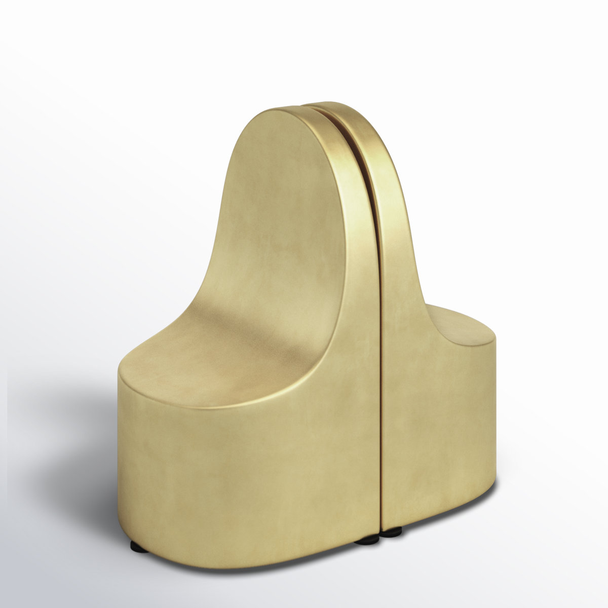 Joss & Main Modern Glam Ceramic Bookends Contemporary Simple Gold ...