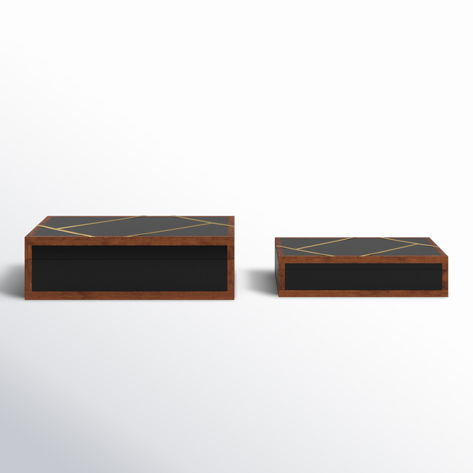 Willa Arlo™ Interiors Modern Glam Set of 2 Storage Boxes 10" & 12 ...