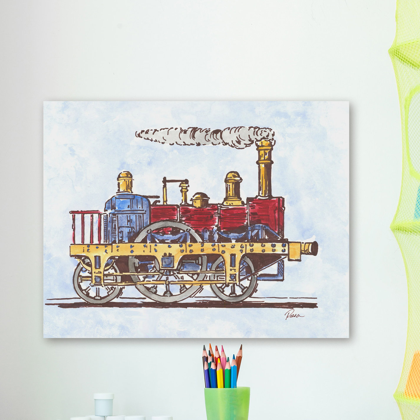 Harriet Bee Foran 'Steam Engine' Print on Wrapped Canvas | Wayfair