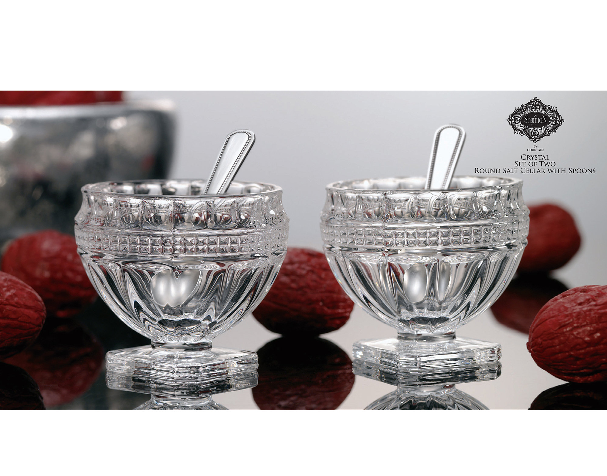 Godinger Silver Art Co Brandon Salt & Pepper Cellar Set | Wayfair