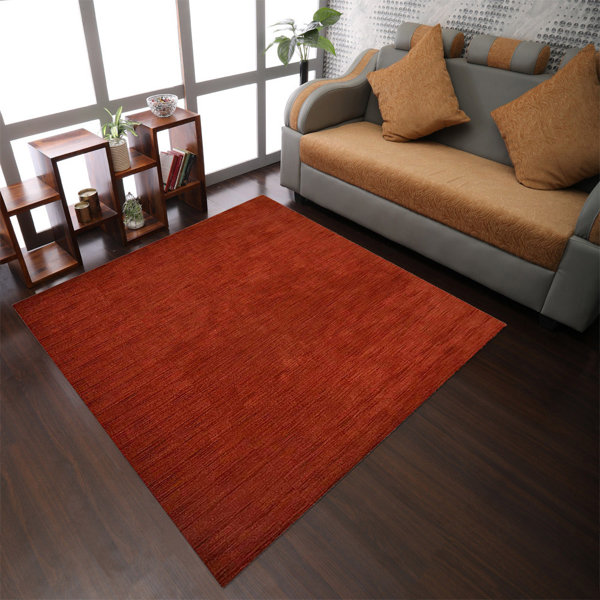 Latitude Run® HAND KNOTTED LOOM WOOL ECO-FRIENDLY AREA RUGS, Dark Red ...