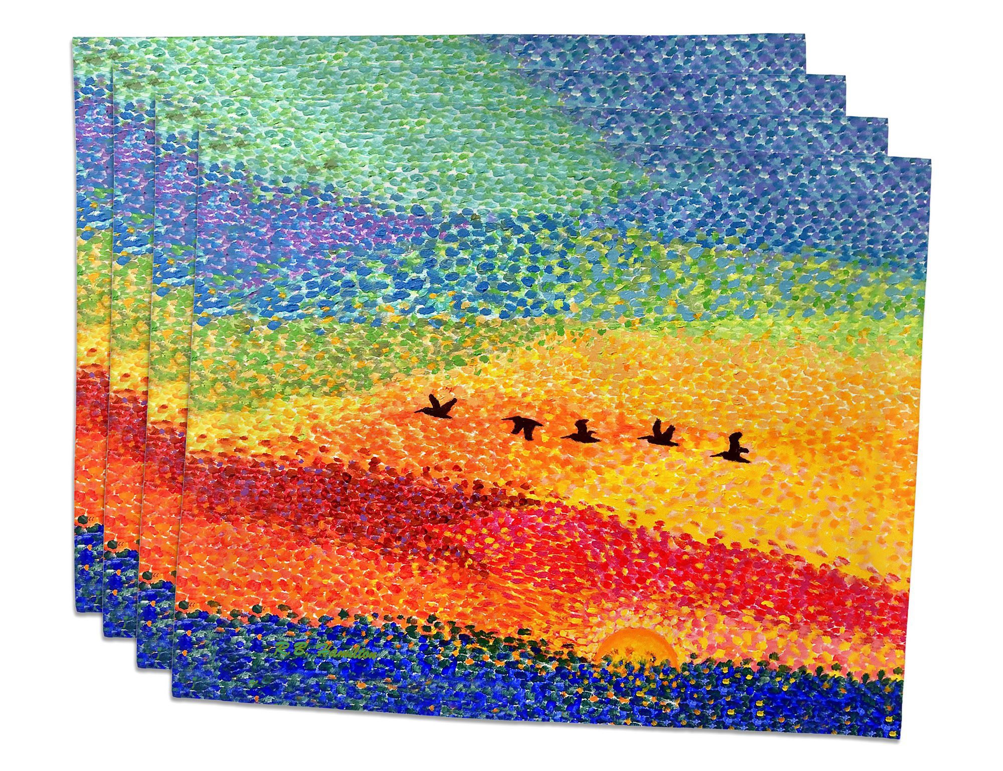 Dovecove Pelican Sunset Place Mat Set of 4 | Wayfair