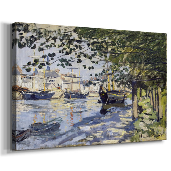 Longshore Tides The Seine At Rouen (La Seine A Rouen), 1872 On Canvas ...