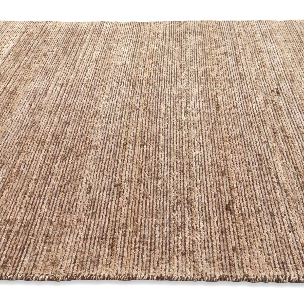 Tufty Home Linea Handmade Light Brown Rib Cut Wool Area Rug By Tufty ...