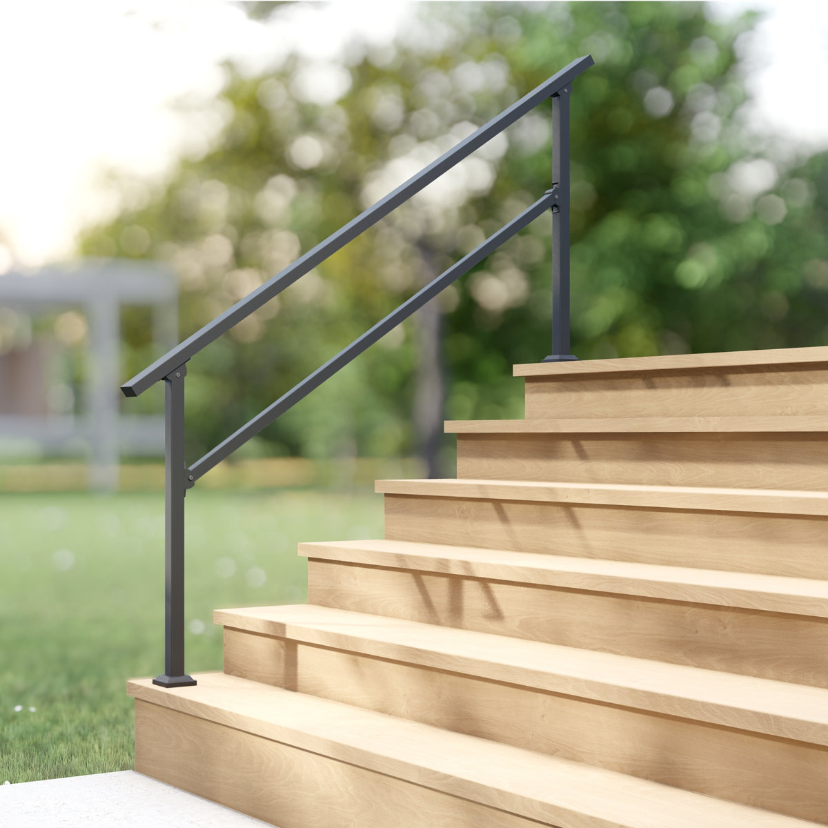CR Home Hand Rails for Outdoor Steps for Porch, Deck, & Balcony Railing ...