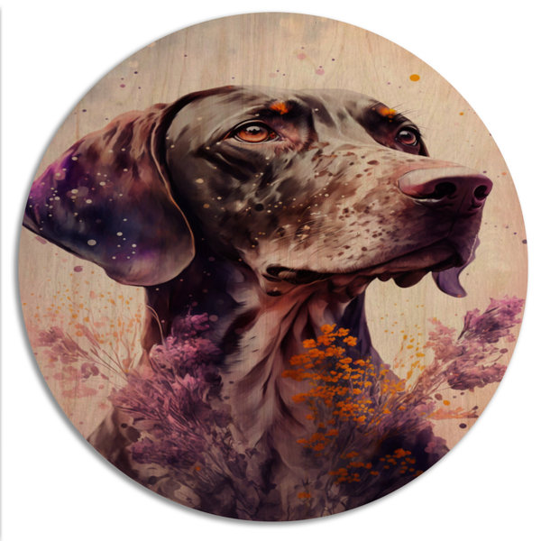 Red Barrel Studio® " Cute German Pointer Floral Art " - Wayfair Canada