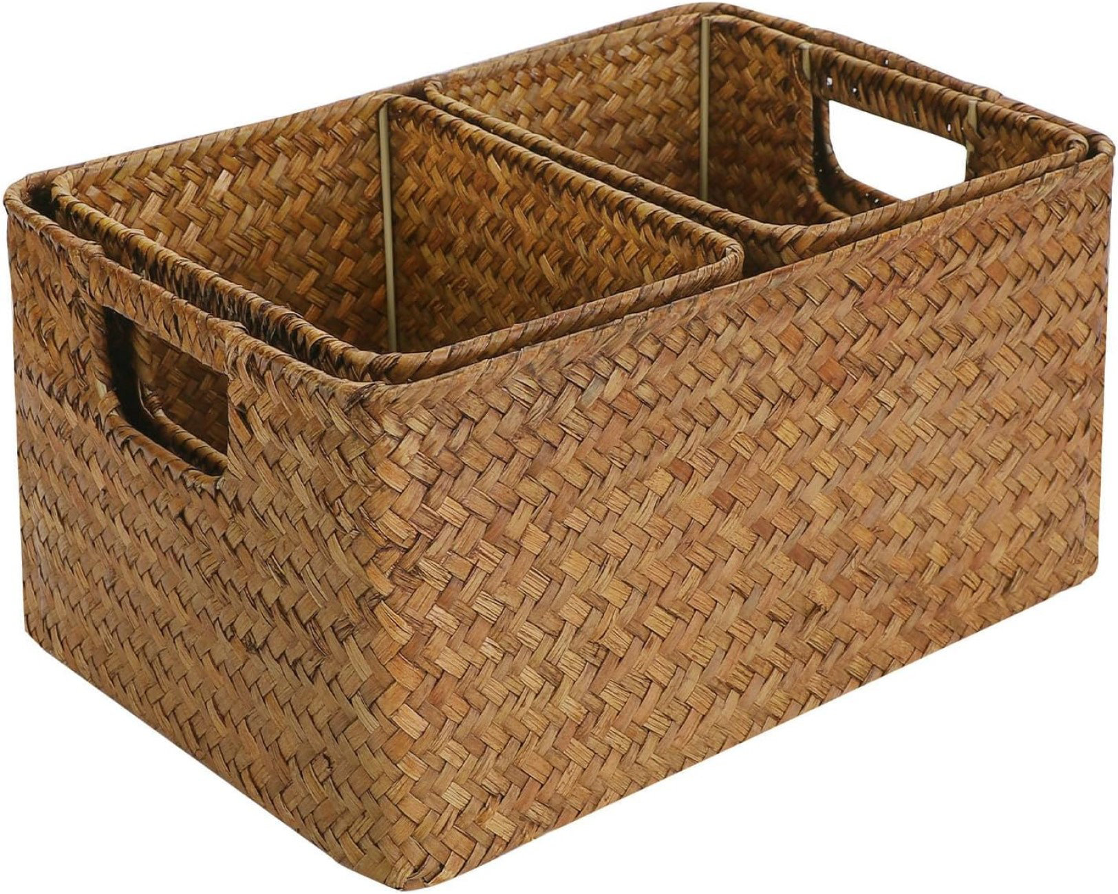 Bay Isle Home™ 3 Piece Linen Storage Bin Set | Wayfair