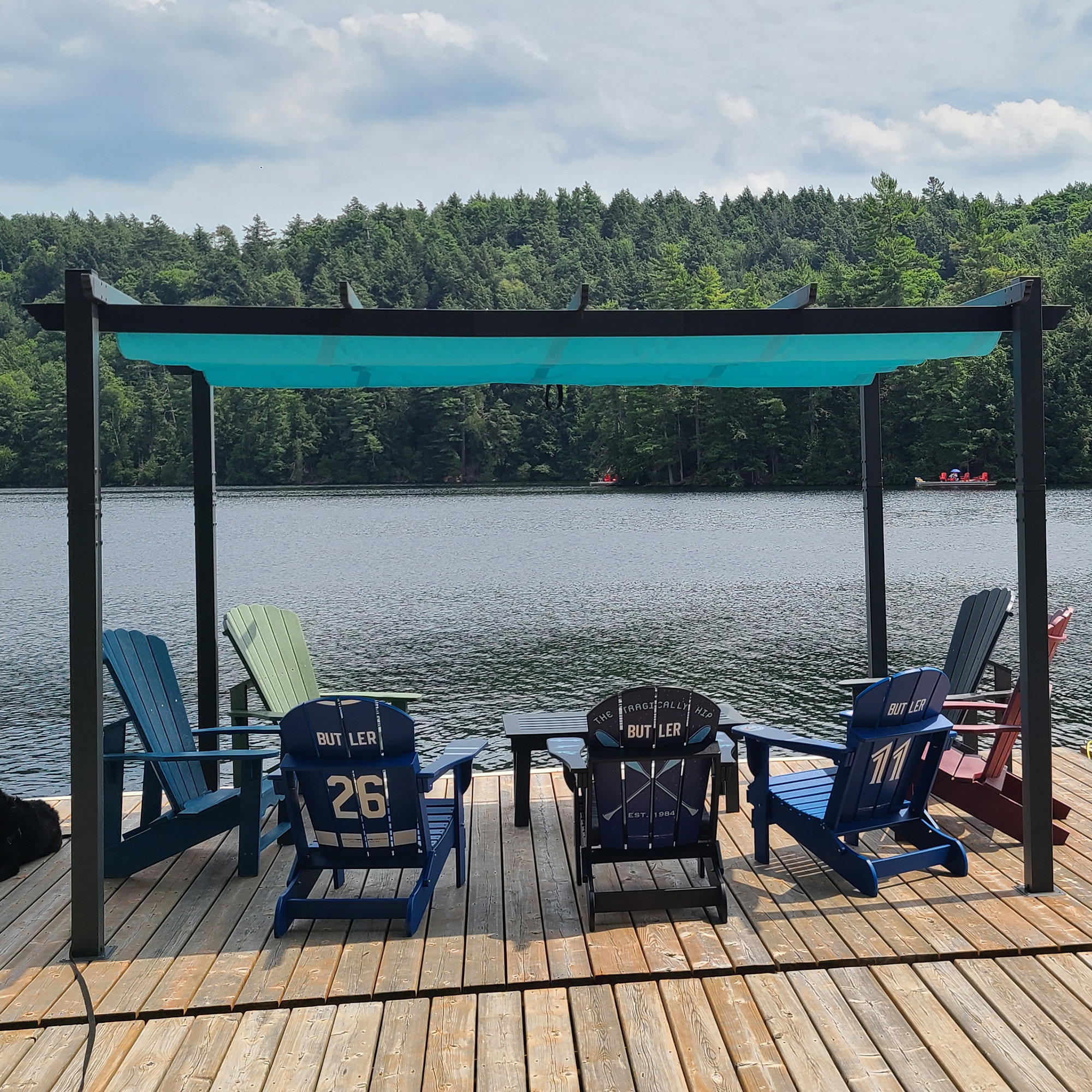 Purple Leaf Sim Aluminum Pergola with Canopy & Reviews | Wayfair