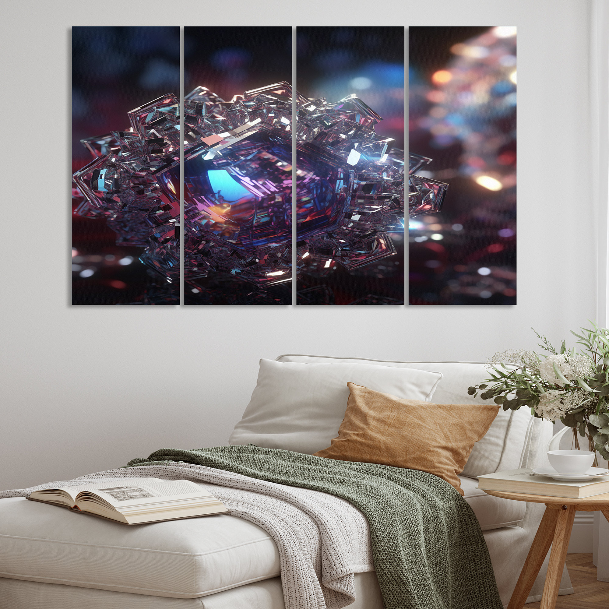 Mercer41 Liquid Crystal Fusion III On Canvas 4 Pieces Set | Wayfair