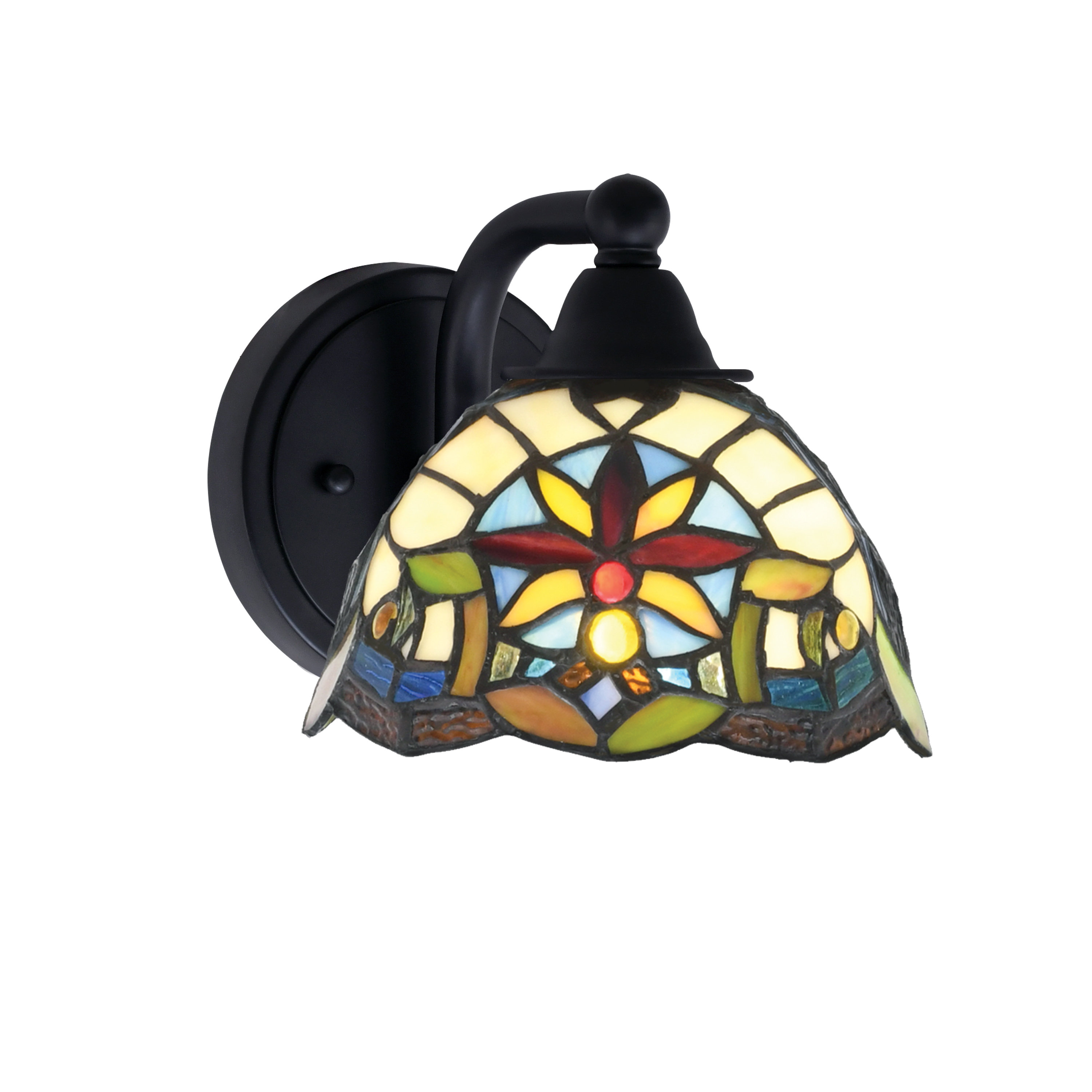 Toltec Lighting Paramount Wall Sconce Shown In Matte Black Finish With ...