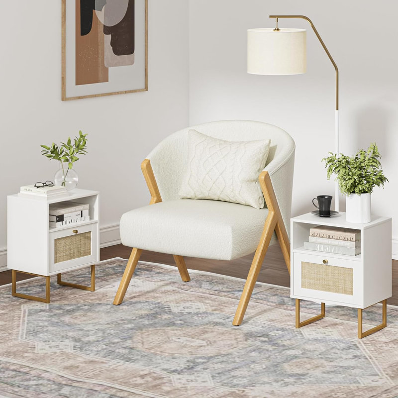 Bay Isle Home™ Alphia Metal Nightstand | Wayfair