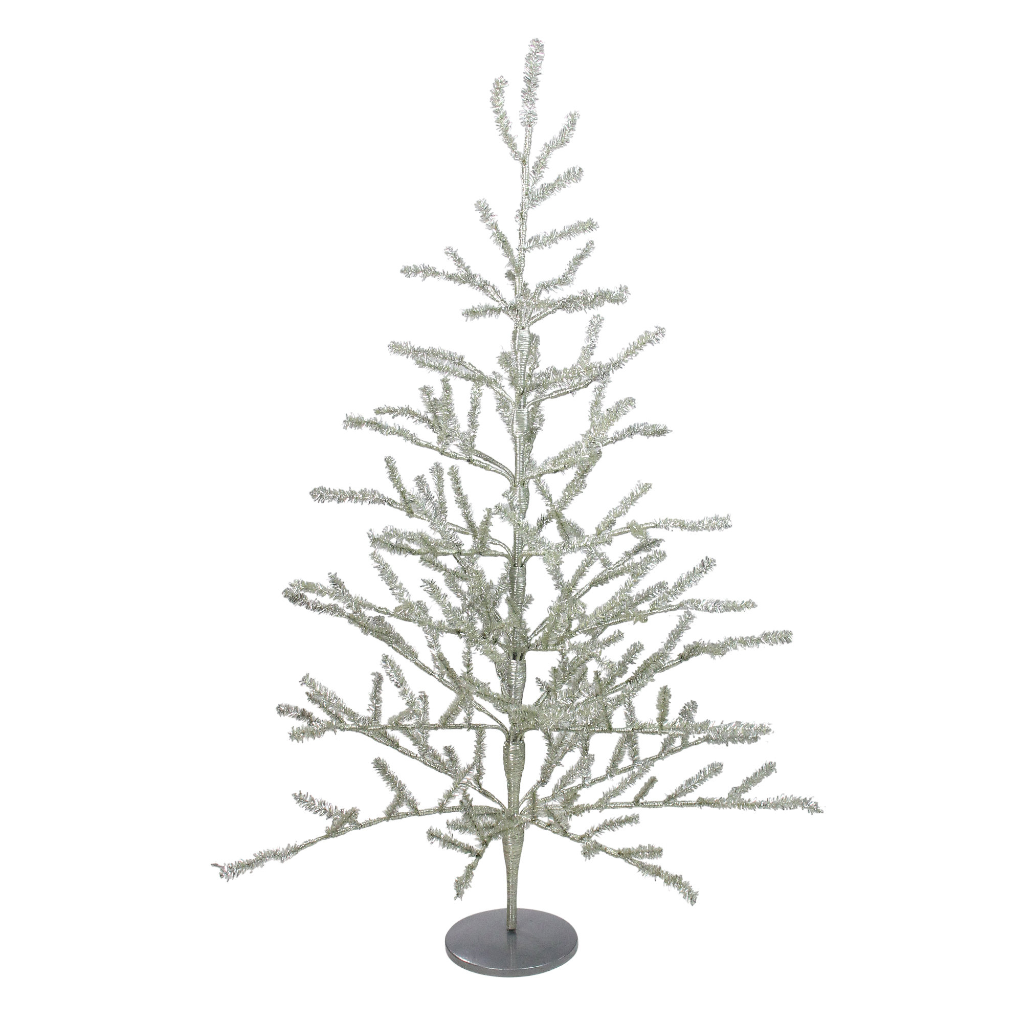 The Holiday Aisle® 3' Full Champagne Tinsel Artificial Christmas Twig ...