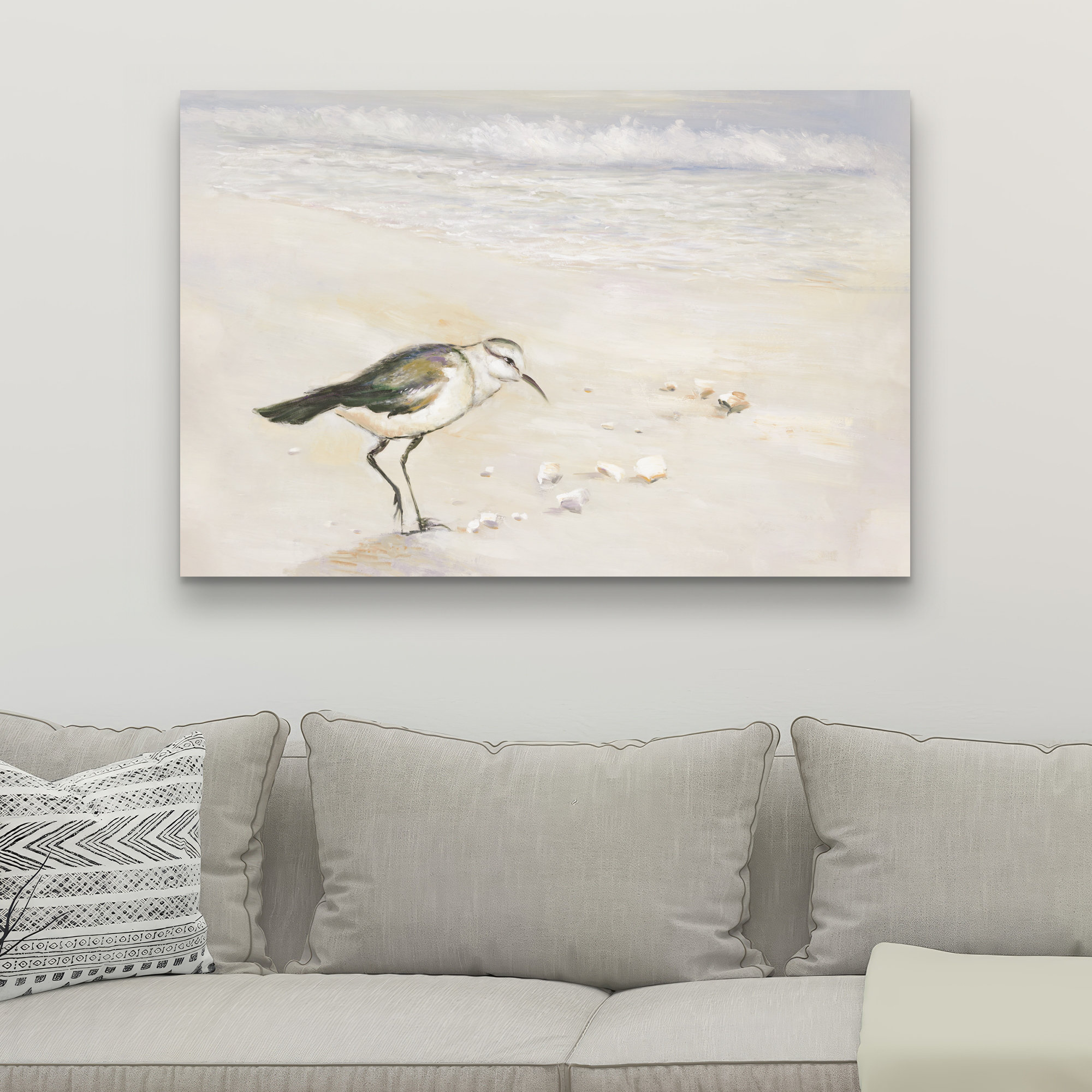 Lark Manor™ Semipalmated Sandpiper Beach Canvas | Coastal Bedroom Decor ...